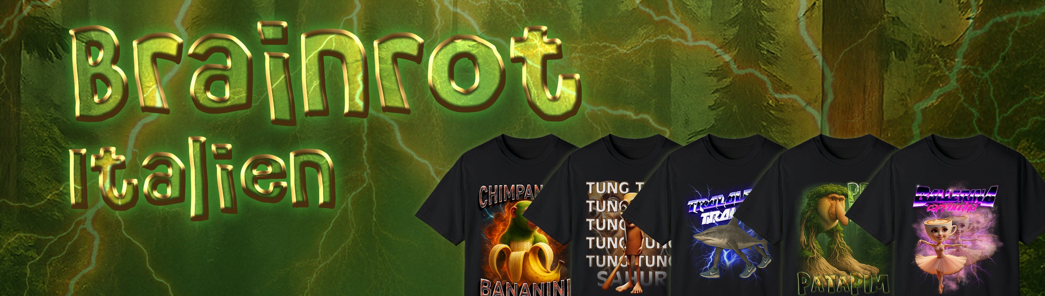 Brainrot italien - T-Shirts de Cerveau pourri par Poches & Fils