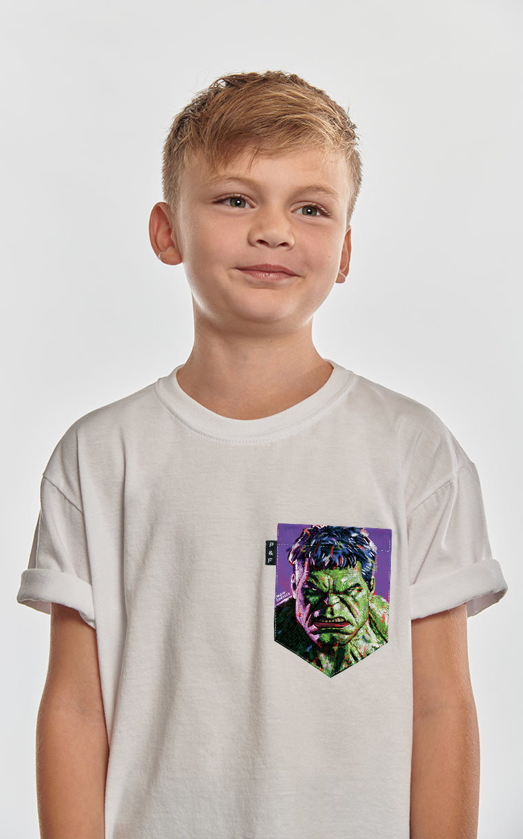 Angry Green - Kids Pocket T-Shirt | Pockets & Threads