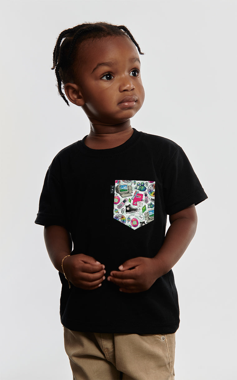 90s kids-Children's pocket t-shirt | Pockets & Threads