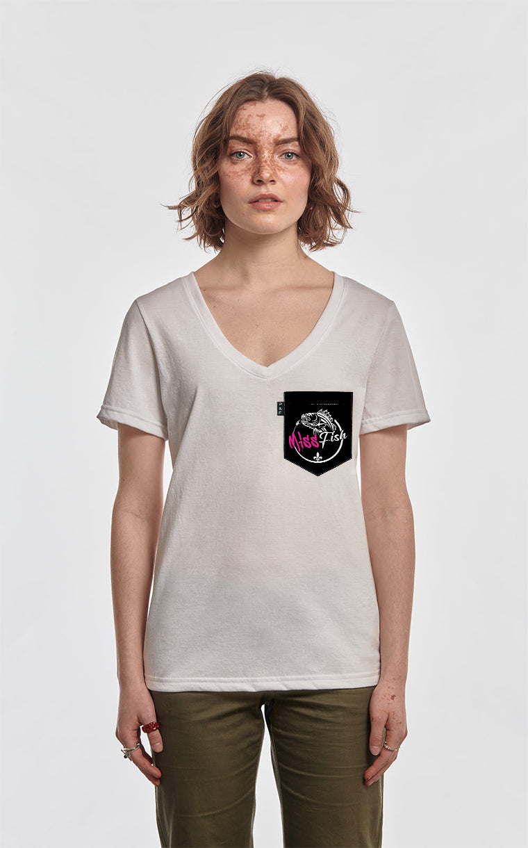 Miss Fish-Col en V semi-ajusté à poche femme | Poches & Fils